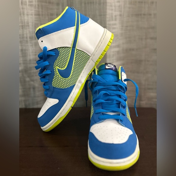 Nike | Shoes | Nike Dunk High Superhero Pack Photo Blue Volt | Poshmark